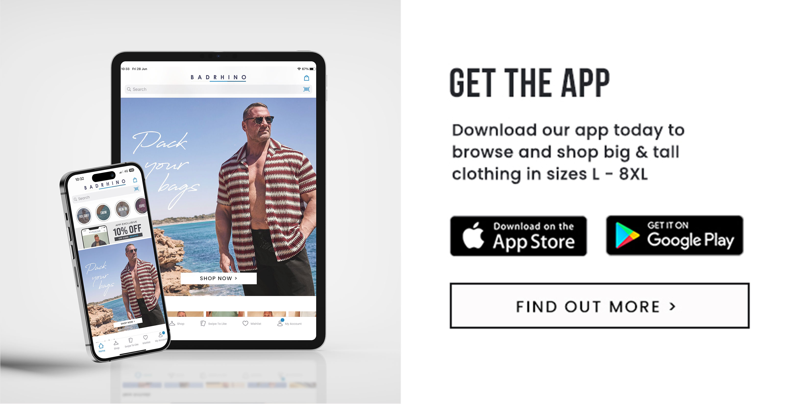 Men's Big and Tall Clothing | L-8XL | BadRhino